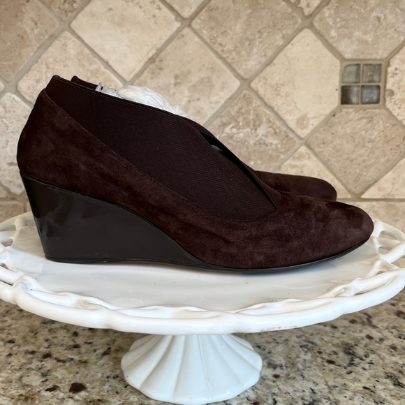 Taryn Rose | Shoes | Taryn Rose Kelly Chocolate Brown Slip On Suede ...